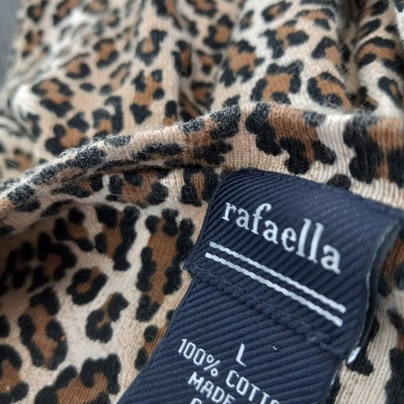 Rafaella | Tops | Rafella Size Large Leopard Print Top | Poshmark